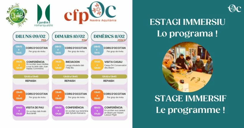 Stage immersif : le programme